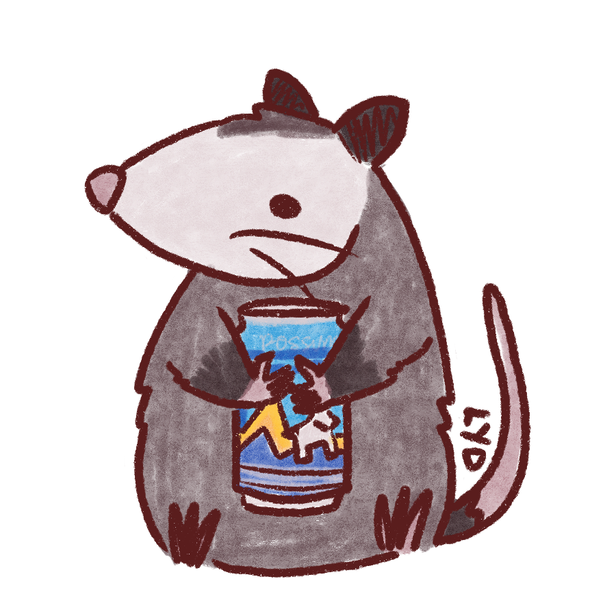 Bar Critter: Opossum - Sticker