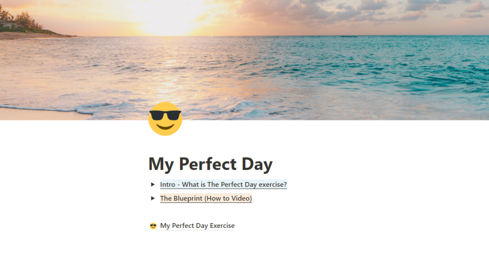 My Perfect Day Exercise