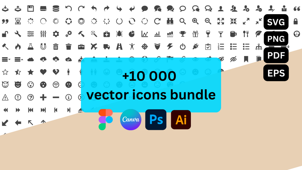 +10000 vector icons bundle