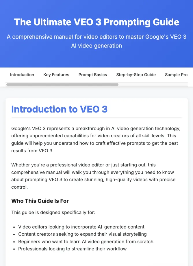 How to create effective prompts with Veo 3