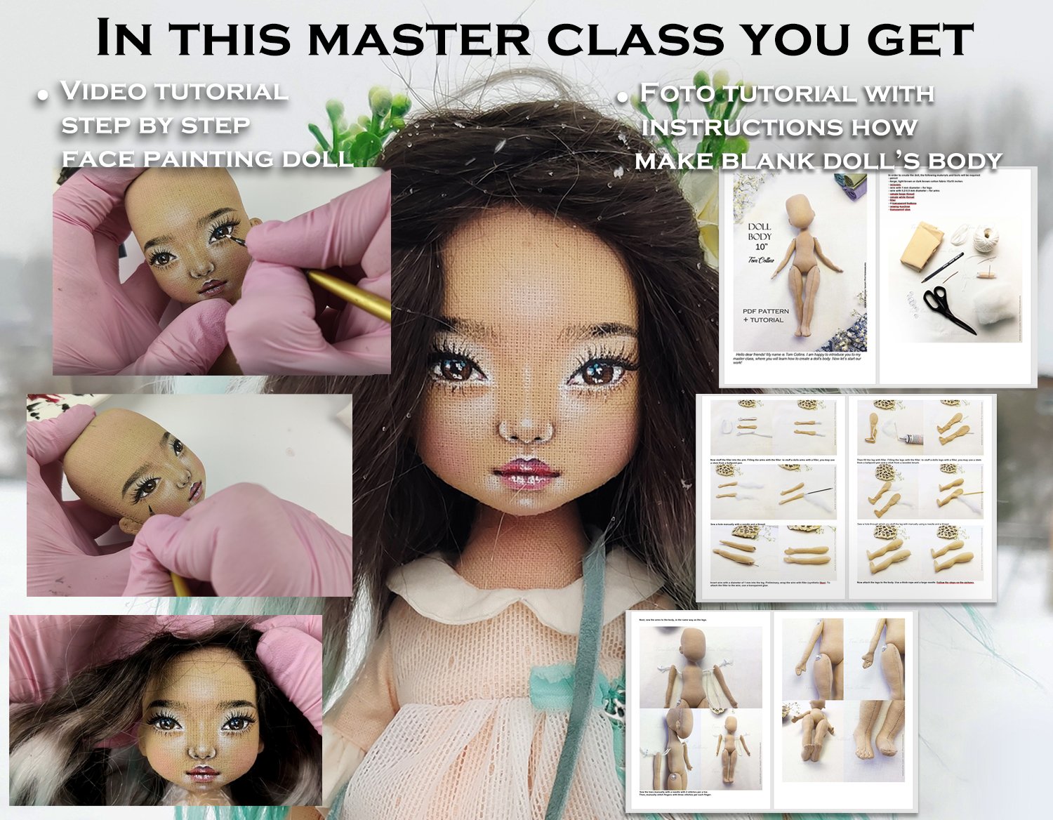 Tutorial doll Face painting asian girl