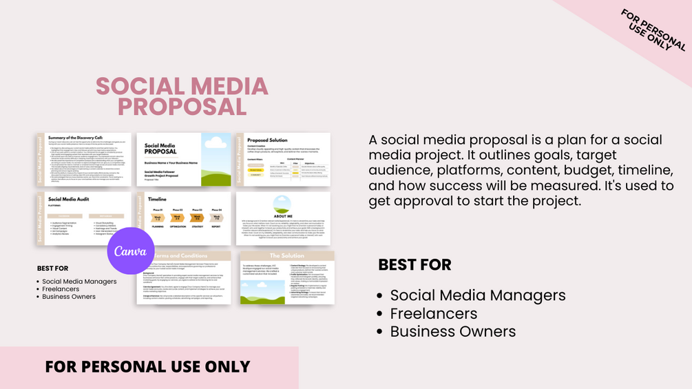 Social Media Proposal Template