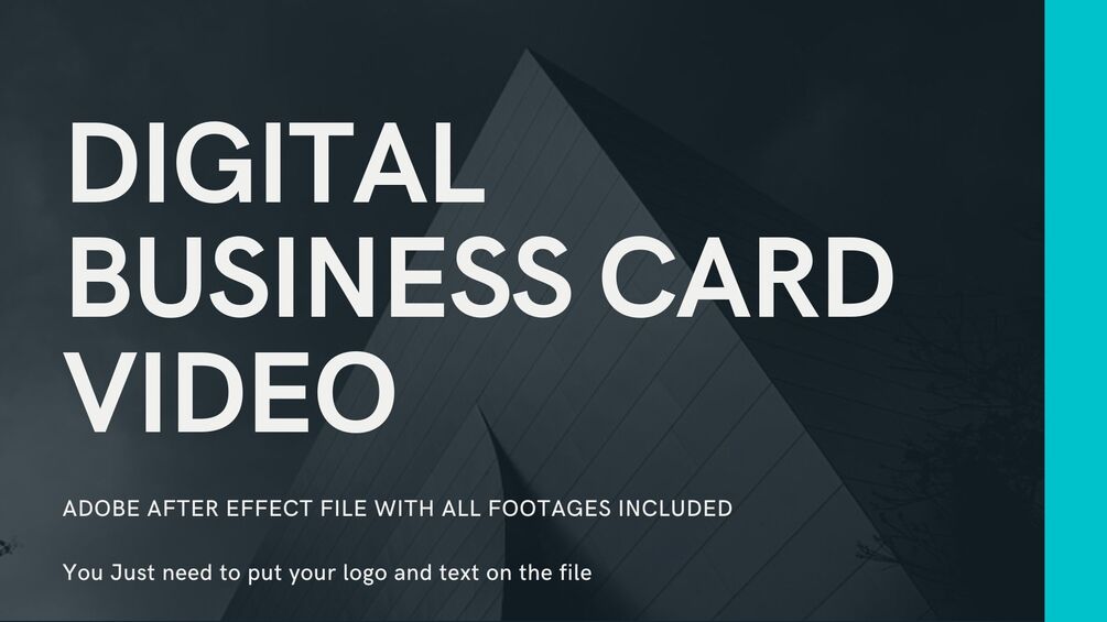 After Effects Digital Business Card Video