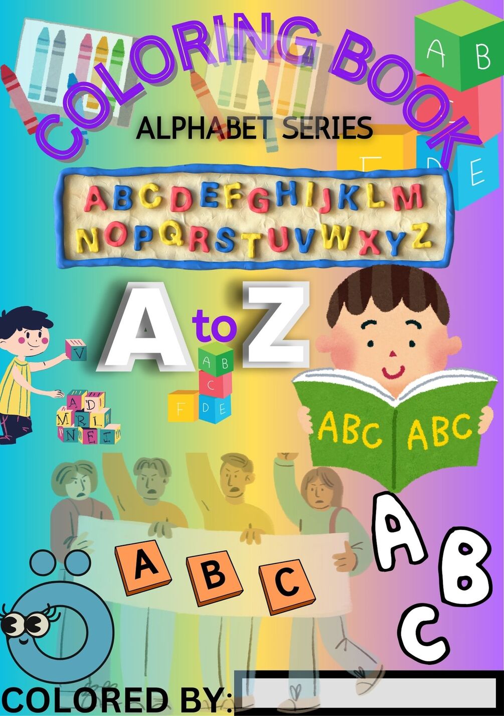 A-Z Coloring Book Alphabet Series
