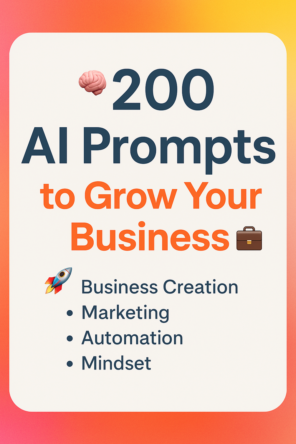 200 AI Prompts for Business & Entrepreneurship 🧠💼