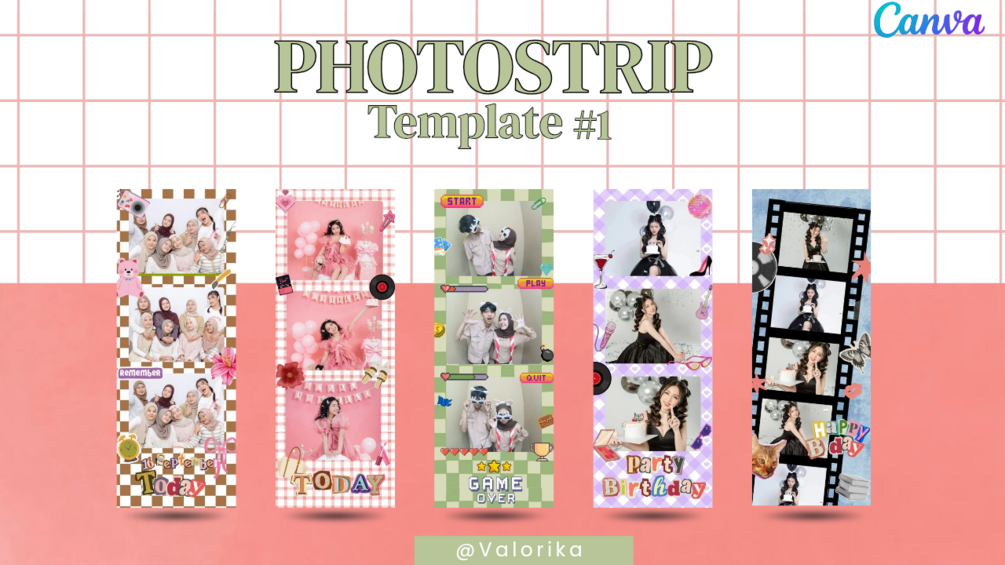 PhotoStrip Template #1 Aesthetic fill 10