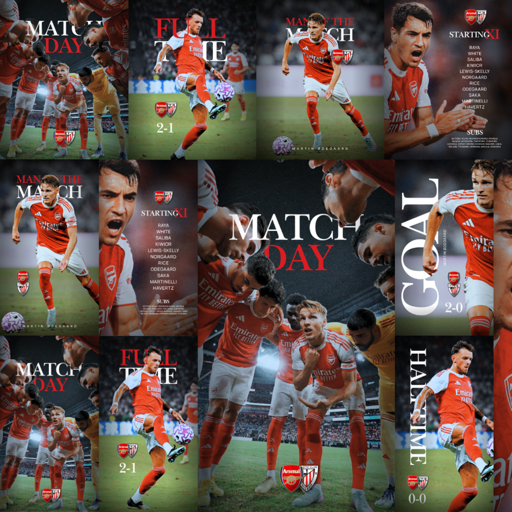 Football Social Media Kit – Matchday Canva Templates (Arsenal Edition)