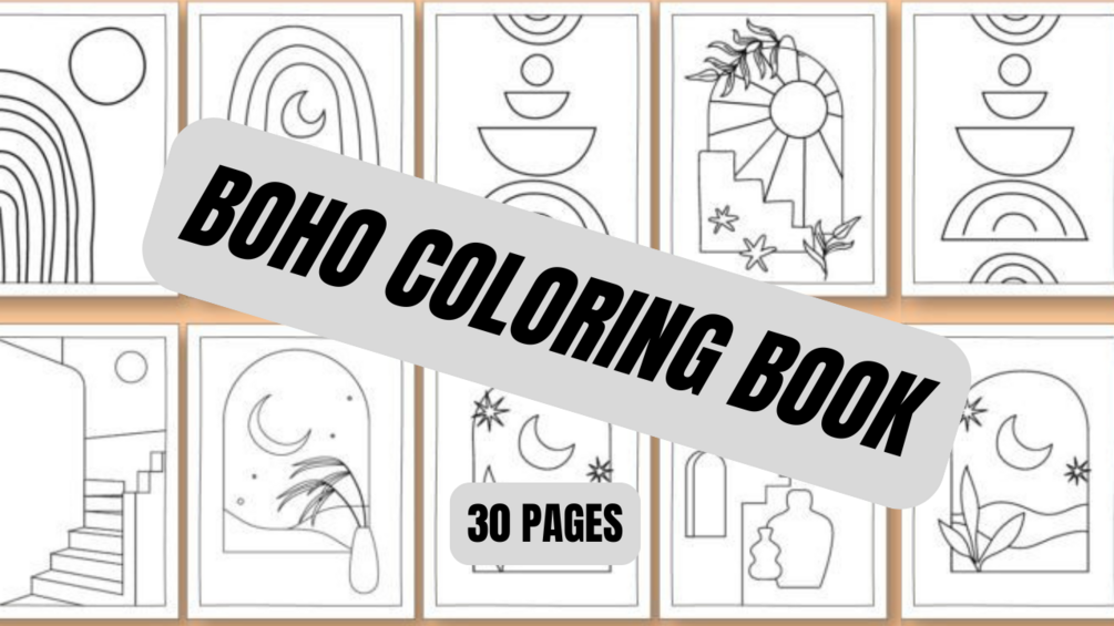 Minimalist Boho Coloring Book