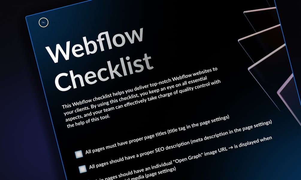 Webflow Checklist English/German