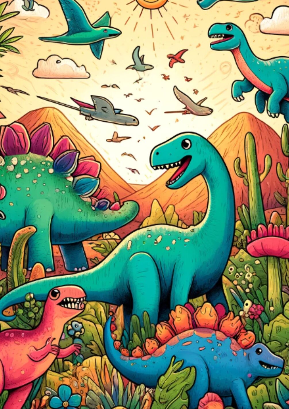 Prehistoric Pioneers: A Dinosaur Coloring Adventure