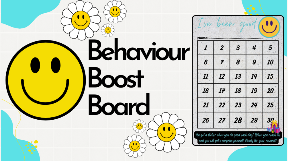 Positive Behaviour Boost Board for kids (smiley)