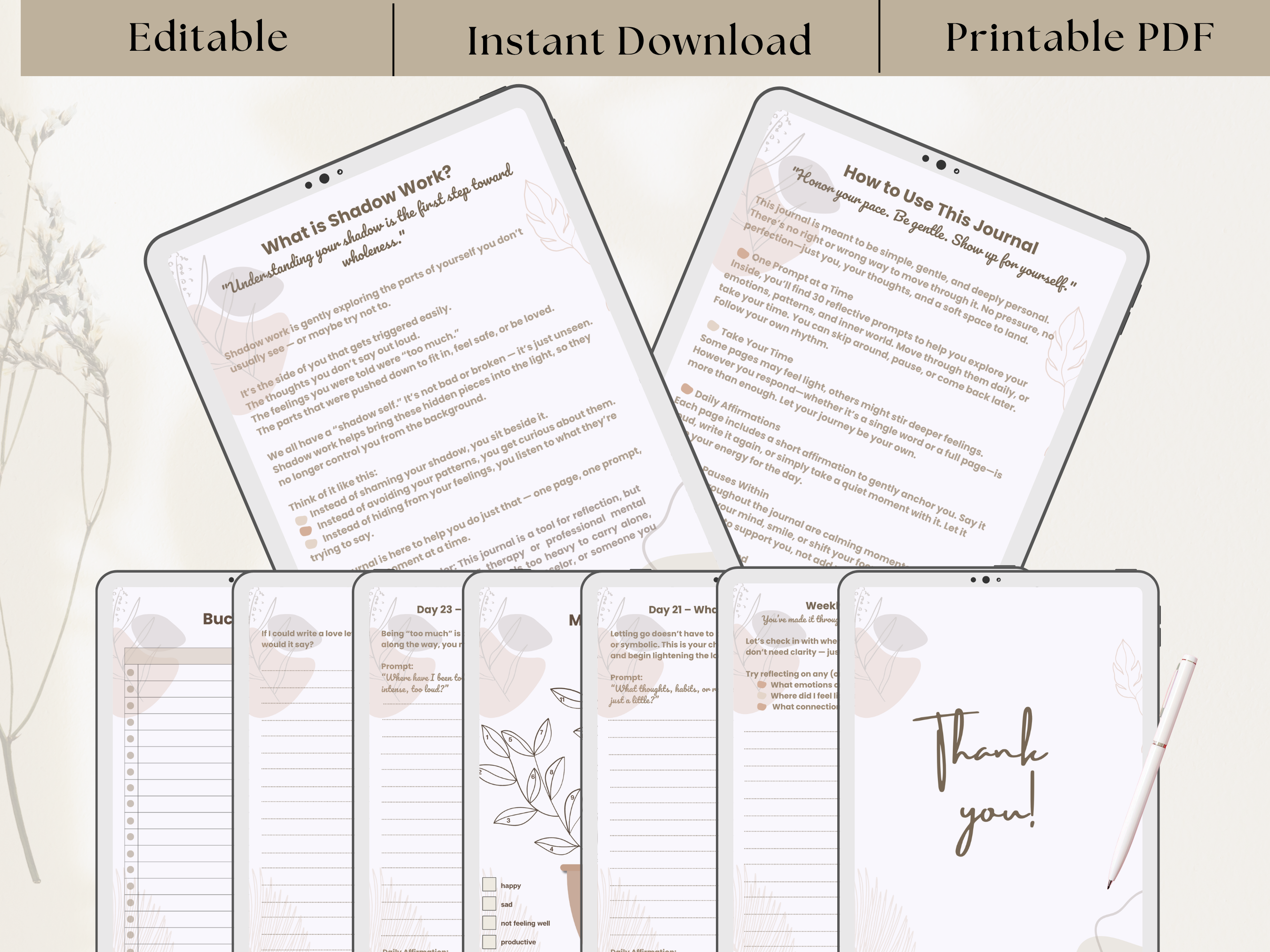 Shadow Work Journal Digital Journal for Mental Health Journal Self Care ...