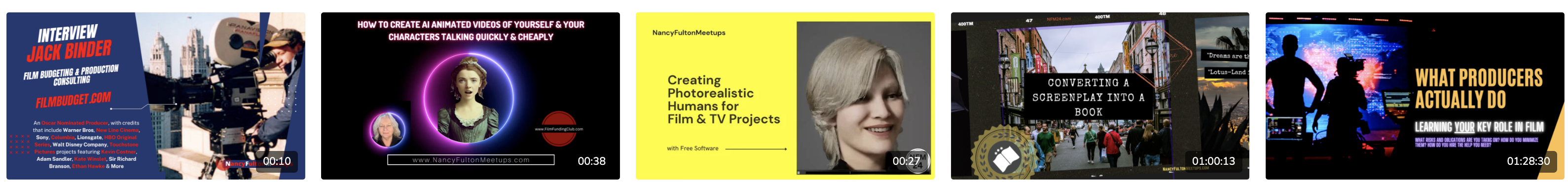 3 Live Workshops Coming Up Soon including an Interview with Jack Binder an Oscar Nominated ...