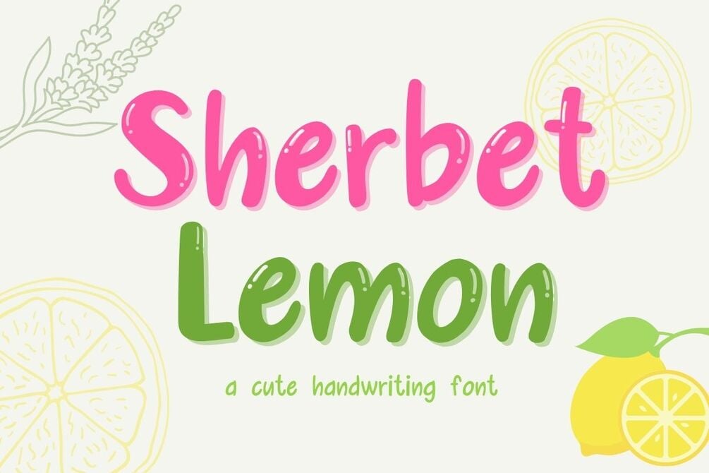 SHERBET LEMON | Handwritten font