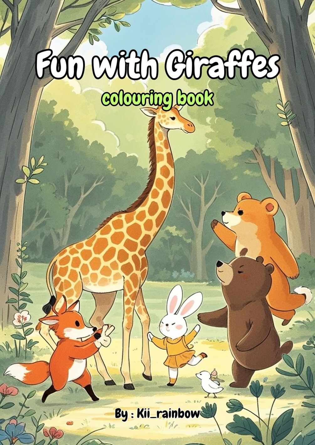 Fun with Giraffes : Colouring book