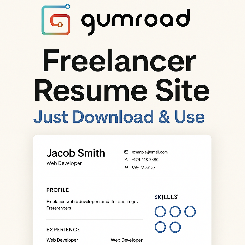 📌 Clean HTML Portfolio Template for Developers & Students