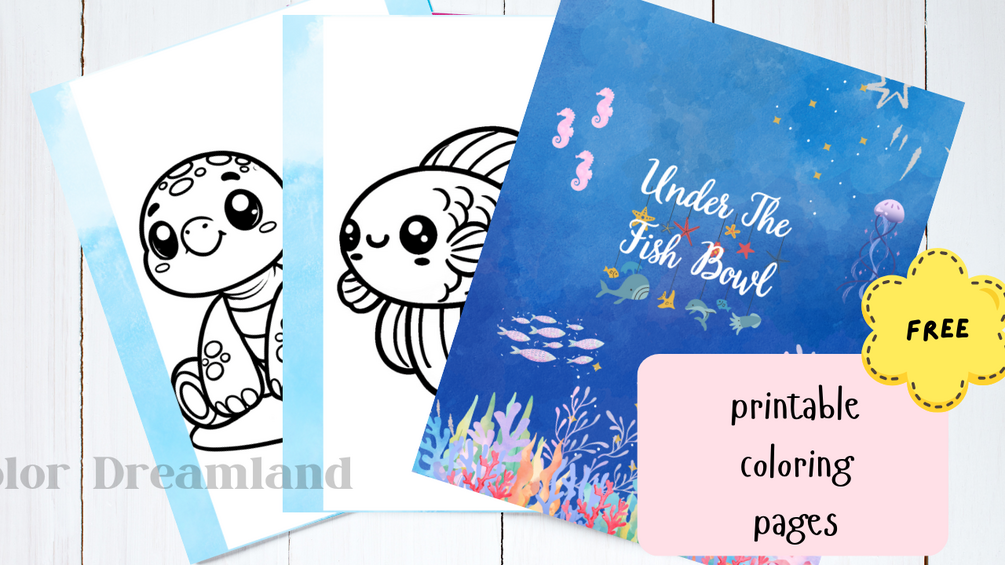 Under The Fish Bowl | Coloring Pages | Freebies | Digital Download