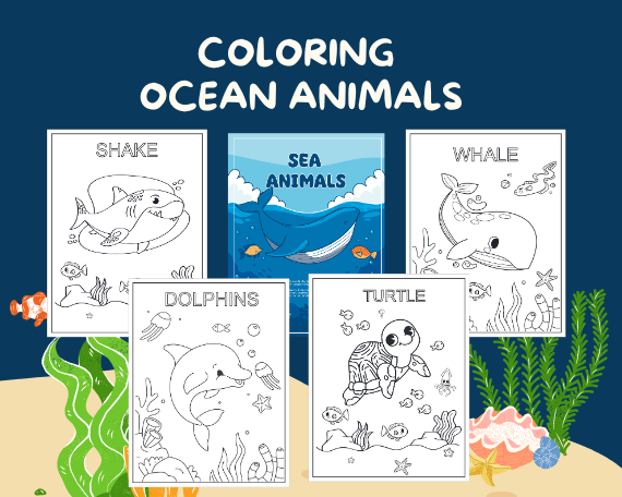 ocean coloring book