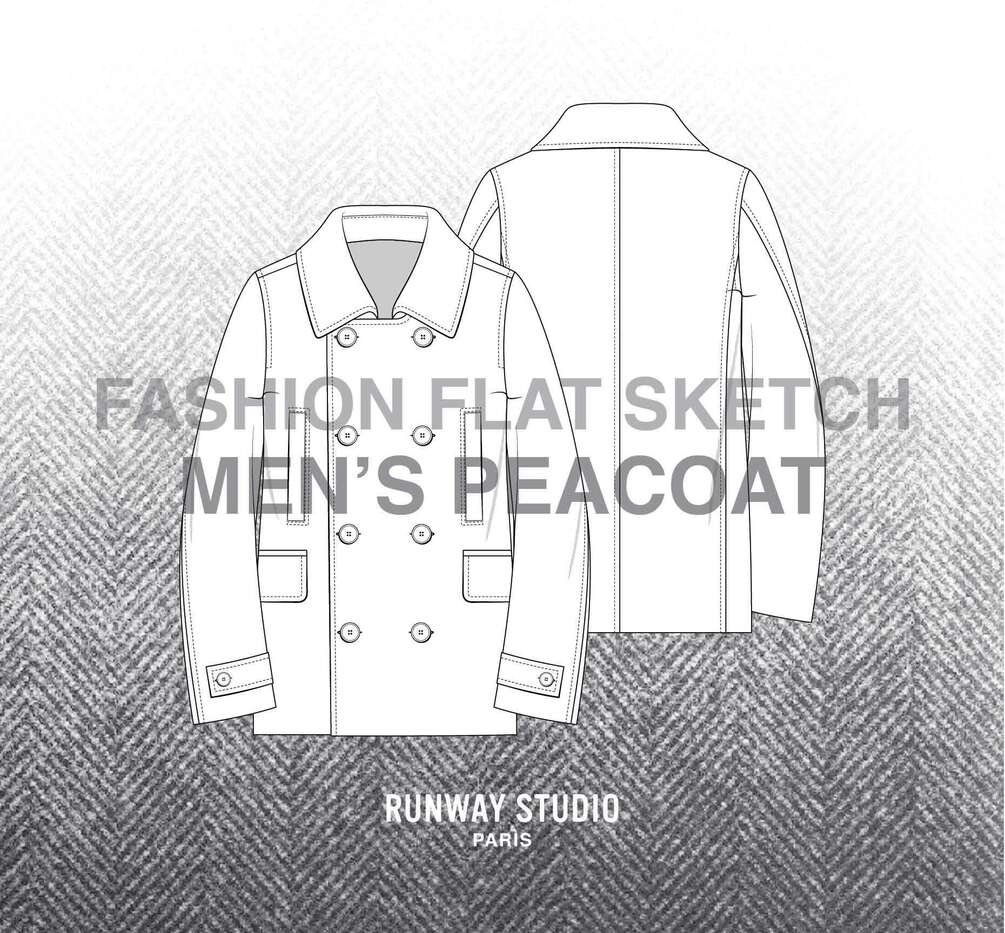 Men's Peacoat Fashion Flat