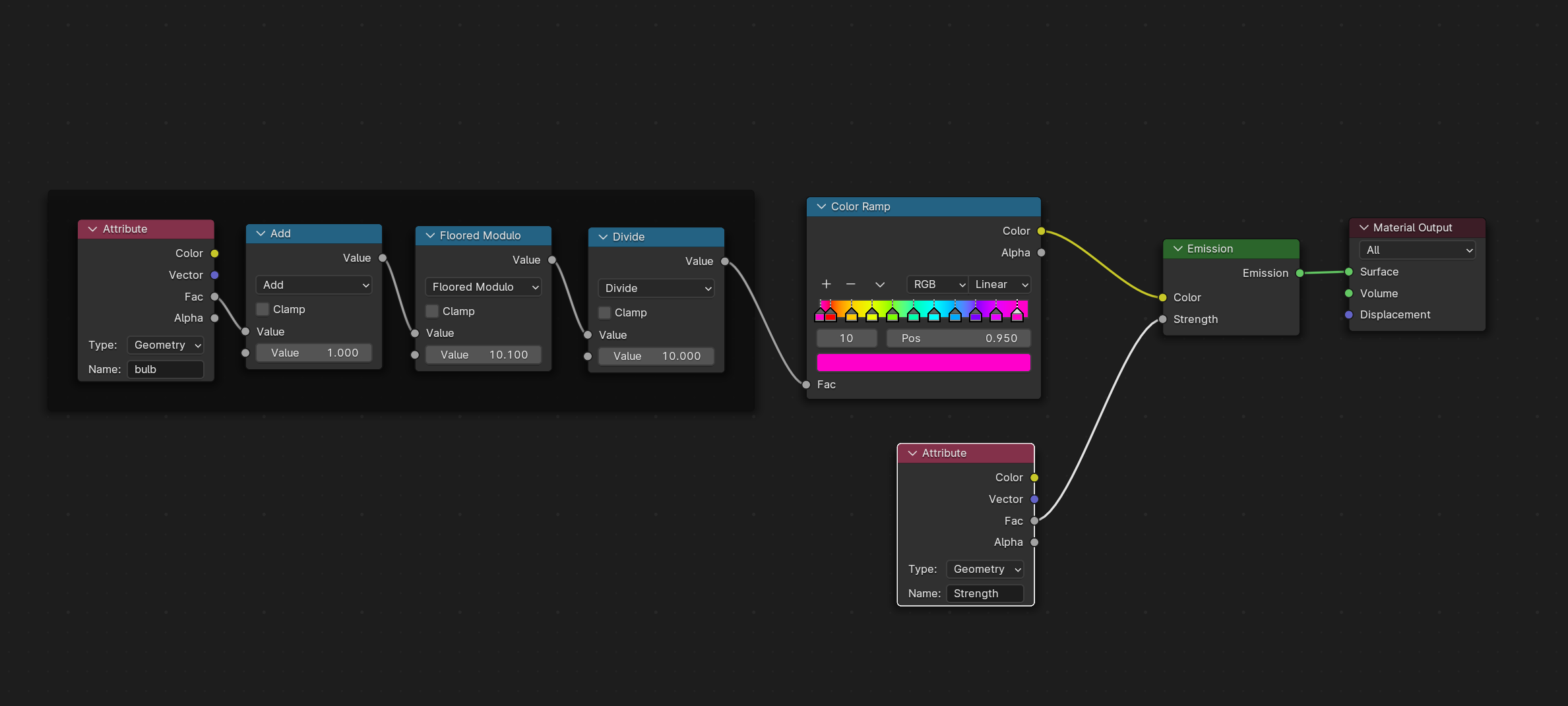 Light String Geometry Node