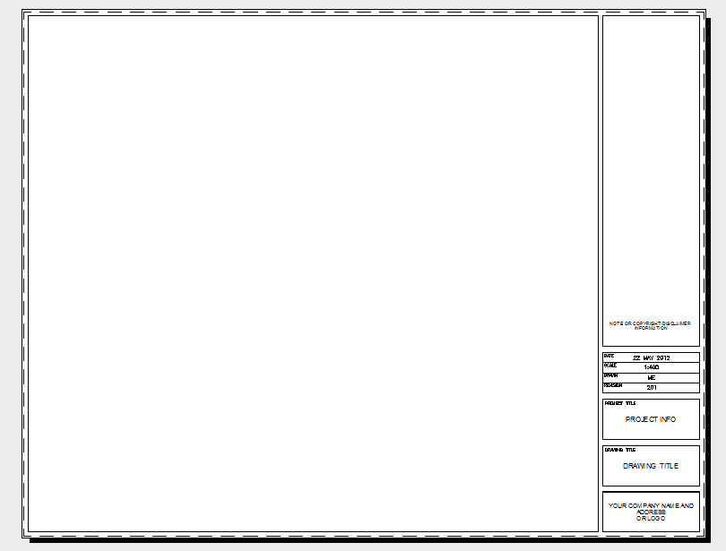 Gold AutoCAD Title Block Package