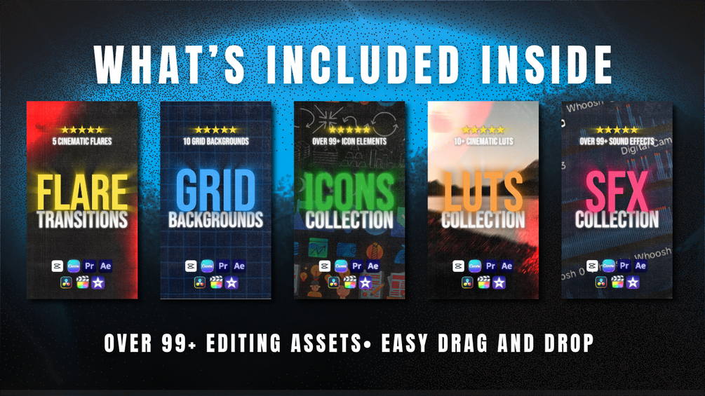 The Beginner Editor’s Pack (99+ Video Editing Assets for CapCut ...