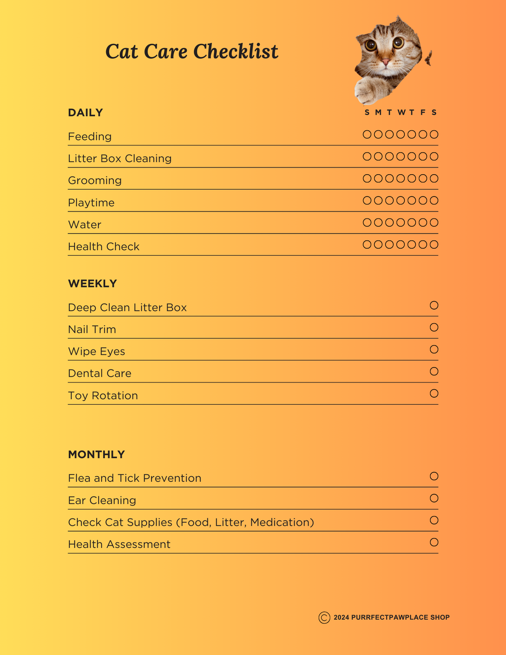 Ultimate Cat Care Checklist