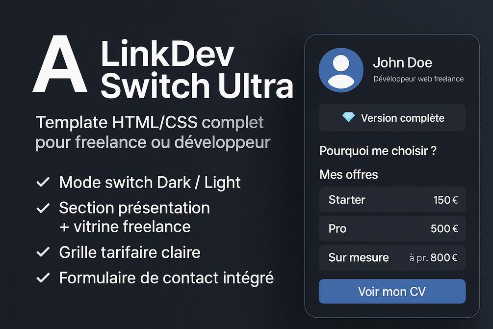 LinkDev Starter Pack – 4 Templates HTML