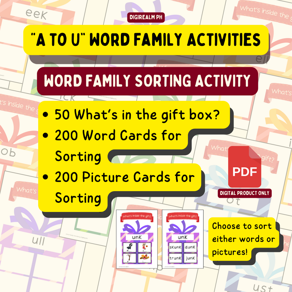 5-IN-1 ULTIMATE Word Family Bundle with FREE GIFT, A to U word families ...