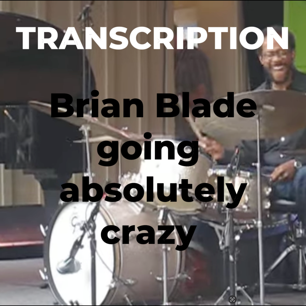 TRANCRIPTION of Brian Blade going CRAZY with The Fellowship Band on ...
