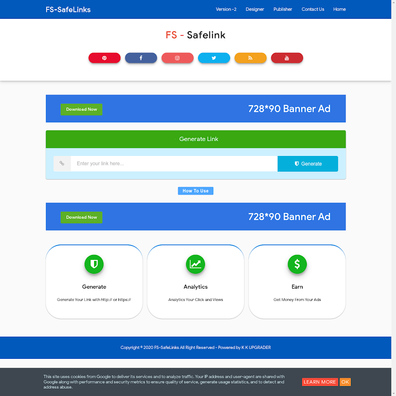 Fs-SafeLink Pro Blogger Template