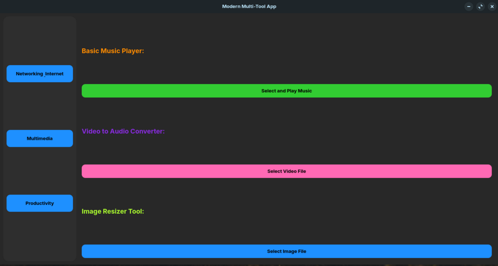 Modern Multi-Tool Application