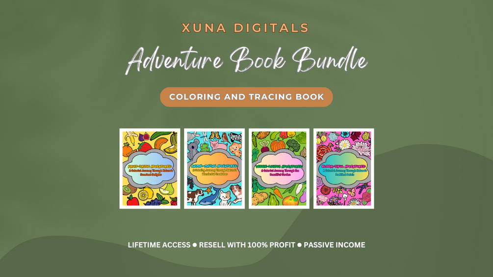 Adventure Coloring and Tracing Book Bundle Collection