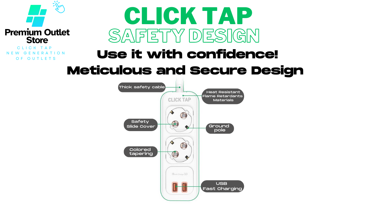 Owl Click Tap /2-3 outlet/ USB Fast Charging / Rose Gold