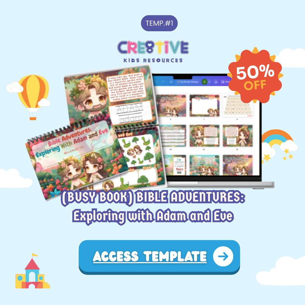 Bible Adventures: Exploring with Adam and Eve Busy Book