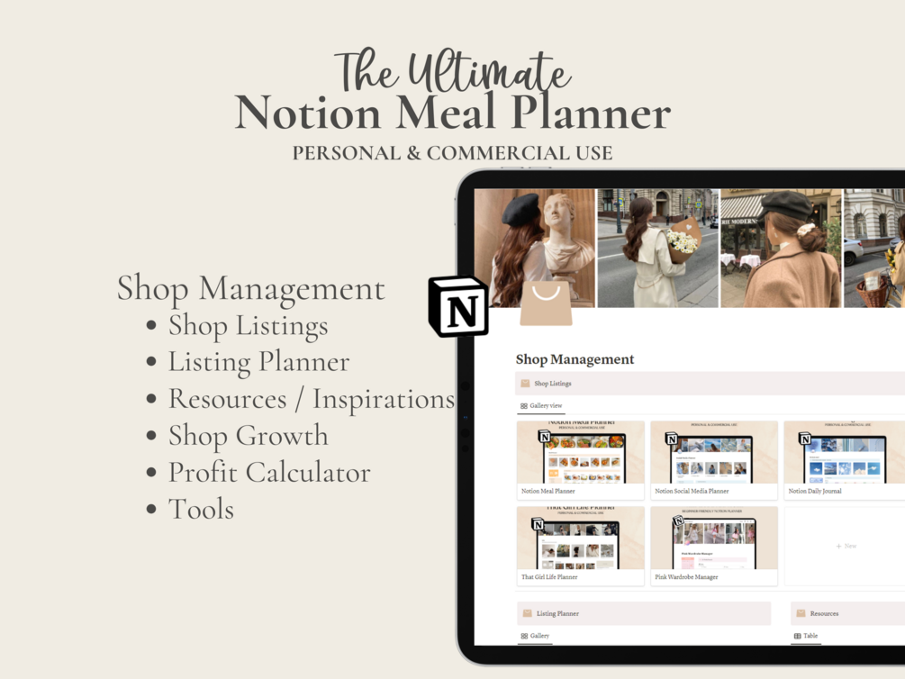 PLR Notion Etsy Shop Planner | Etsy Seller Planner | Notion Template | Business Dashboard ...