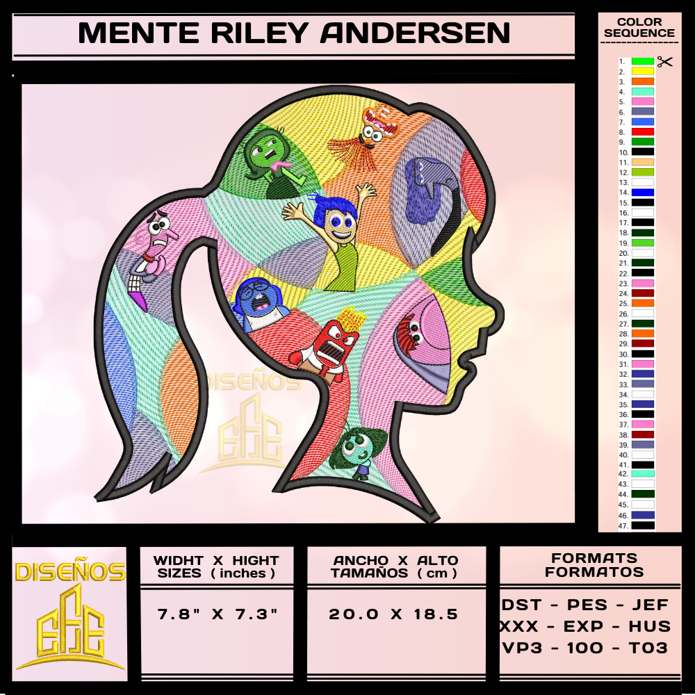 DESIGN EMBROIDERY RILEY'S MIND