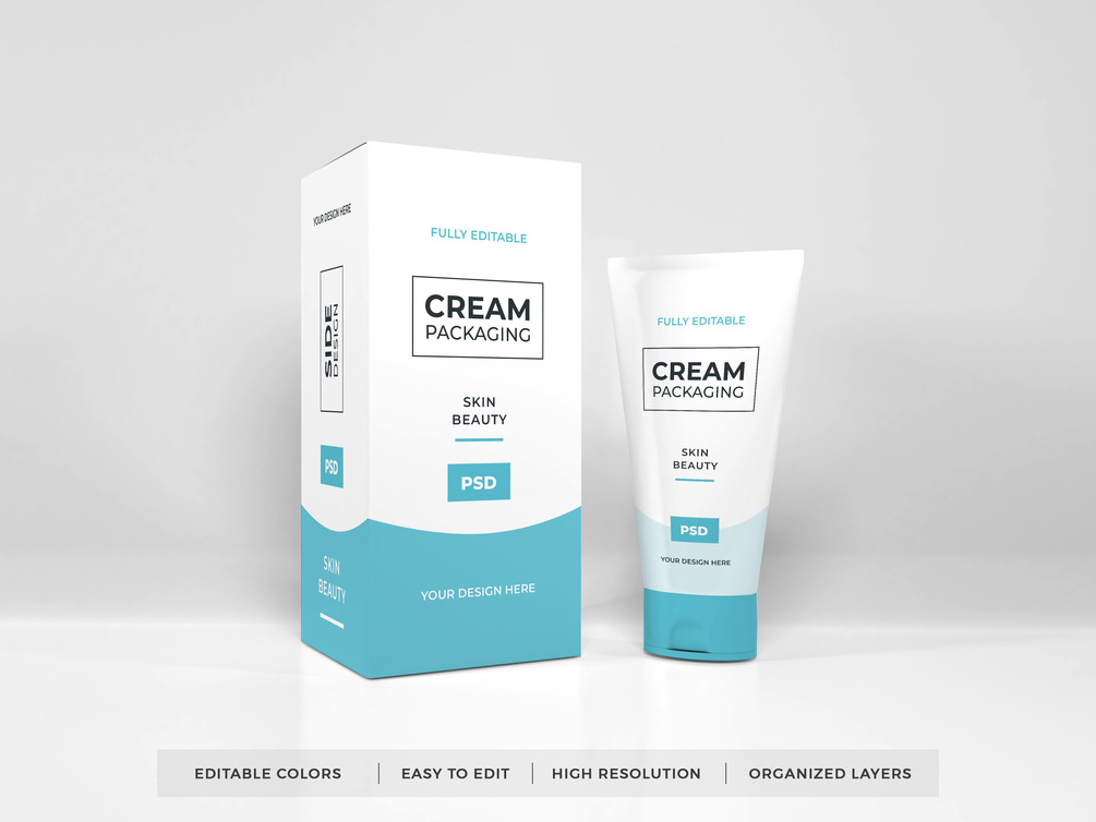 Cream Packaging Mockup Vol 17