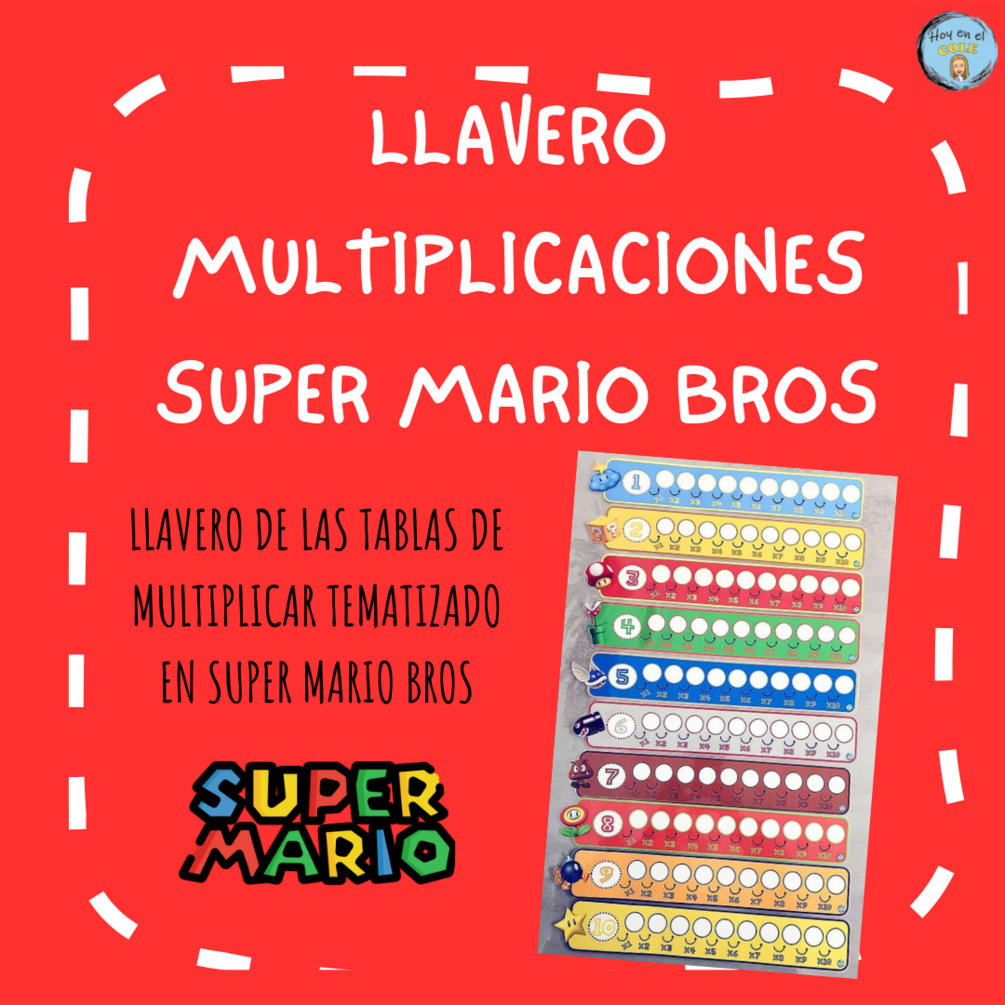 Llavero tablas de multiplicar Super Mario Bros