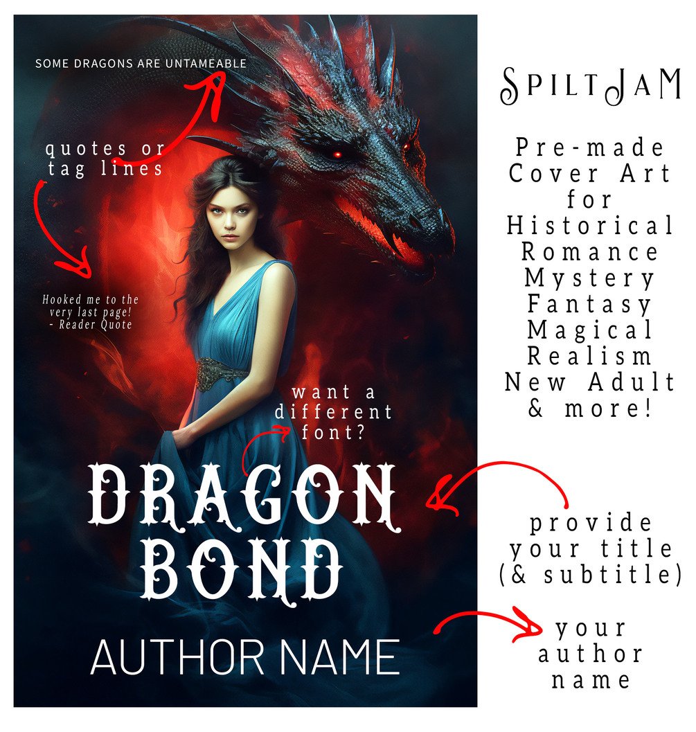 Dragon Bond Premade Cover Art Fantasy Romance Shifter Magical Realism
