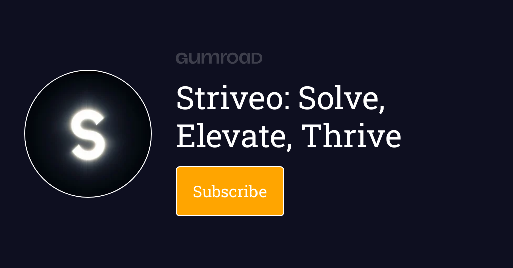 Striveo: Solve, Elevate, Thrive