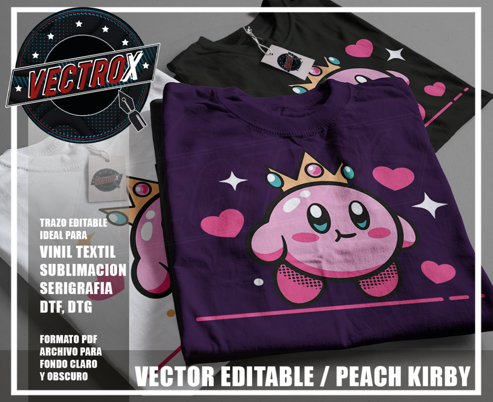 Vector Editable - Peach Kirby