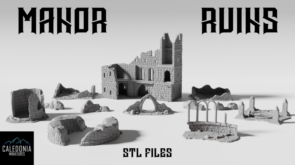 Manor Ruins - 3D Printable STL Files - Personal Use