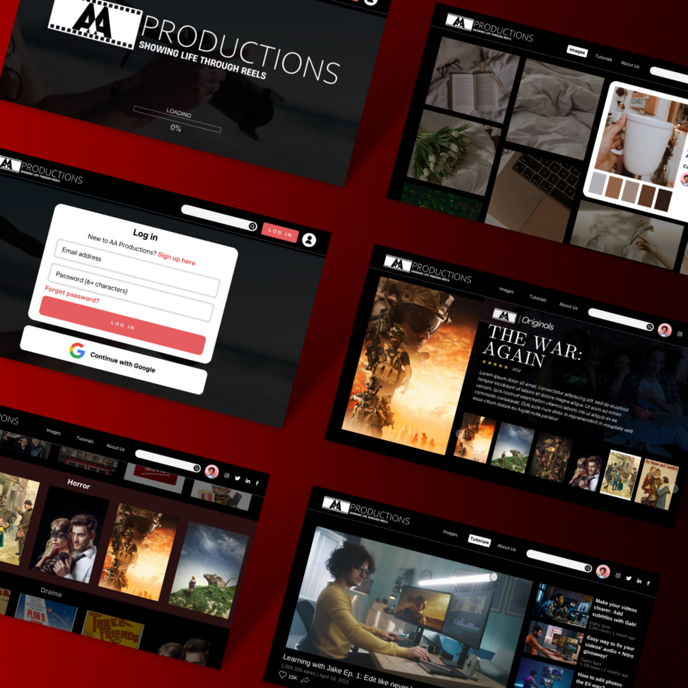 Canva Movie Website Editable Template