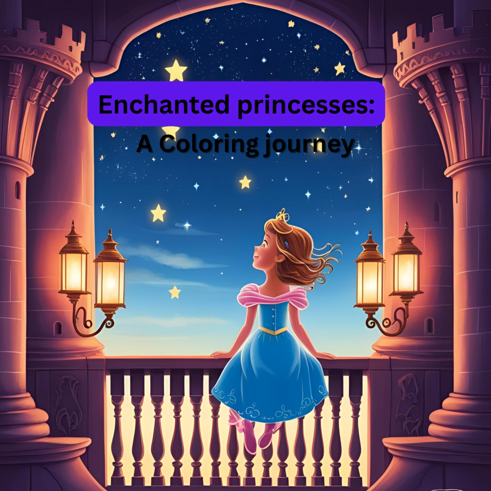 Enchanted princesses:A coloring journey
