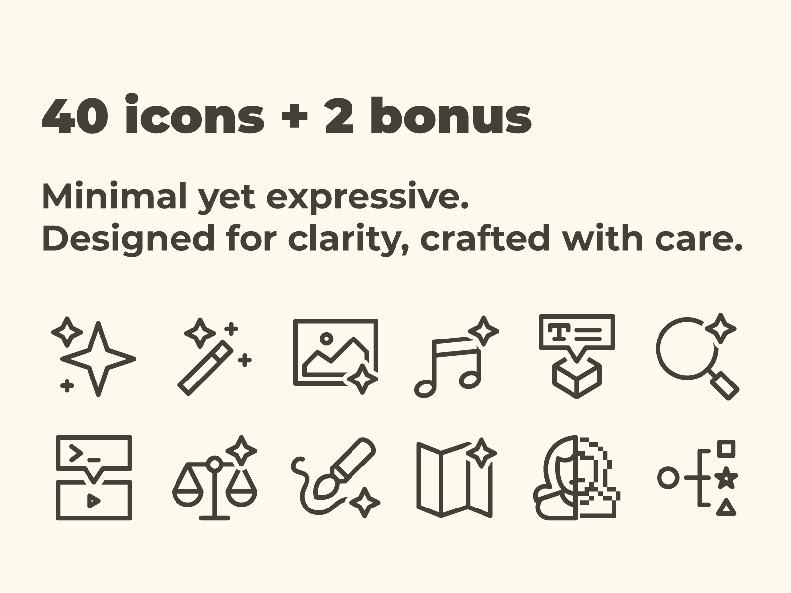 AI Icons - 42 icons for Generative AI