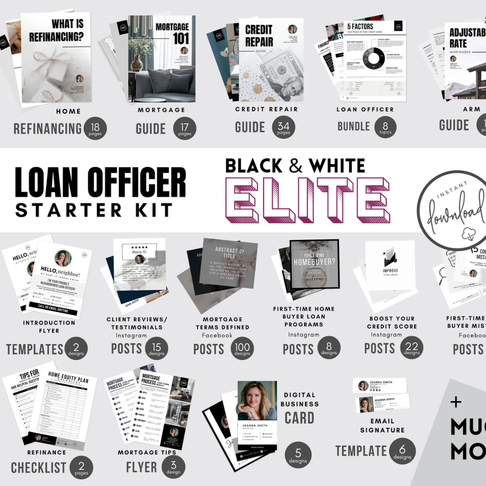 COMPLETE Marketing Kit for Loan Officers | Social Media for Home Loan ...