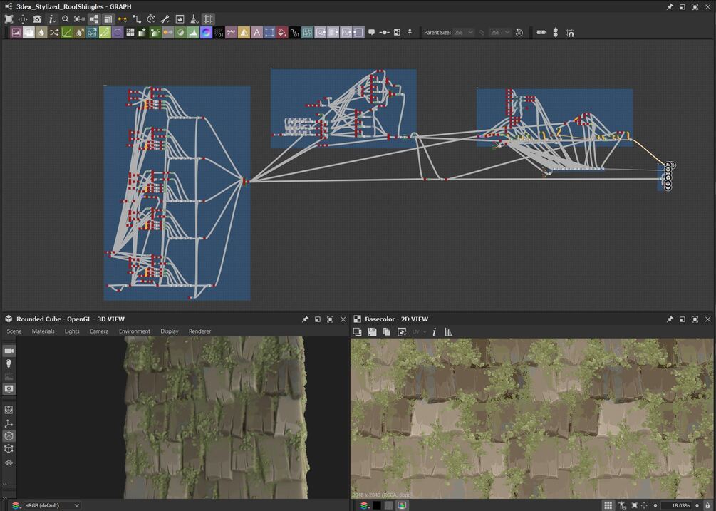Stylized Roof Shingles - Substance 3D Designer