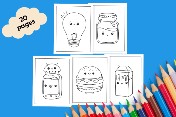 Cute Stuff Coloring Pages Kids