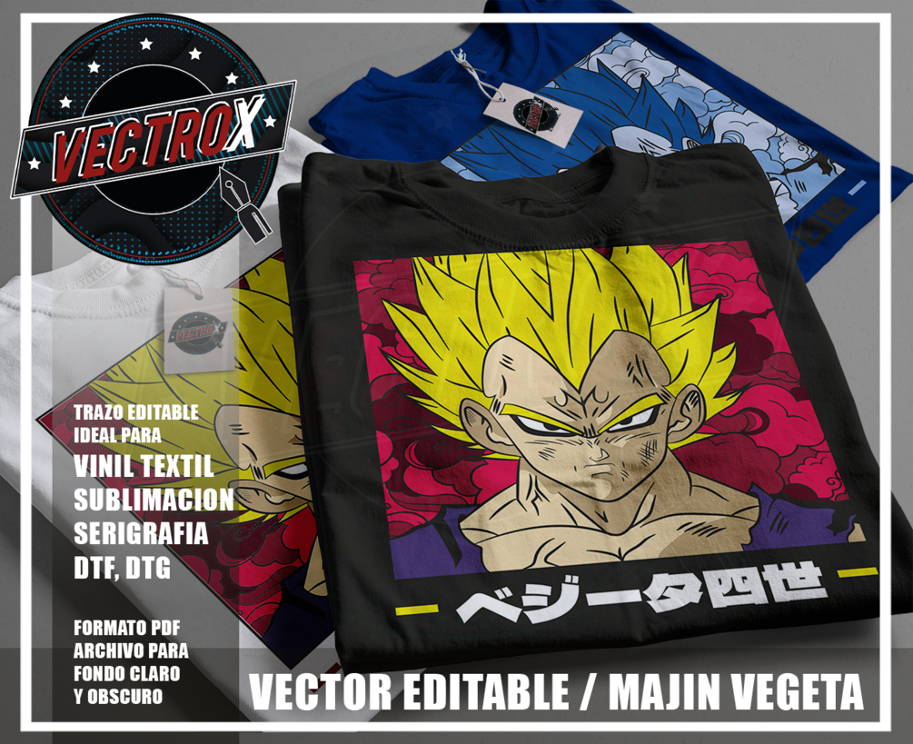 Vector Editable - Majin Vegeta